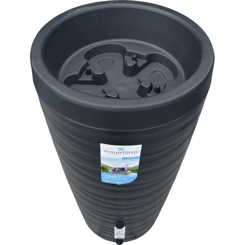 Regenton vaasmodel 240 liter met plantenbak - Tuinspecials